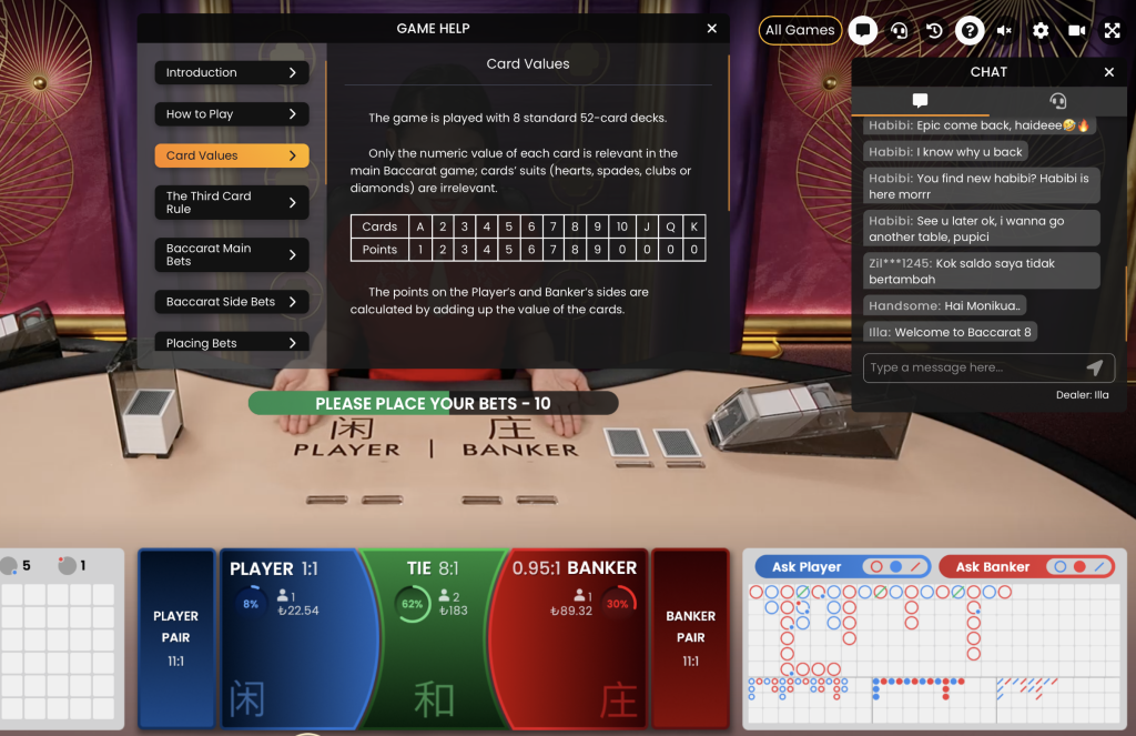 Site oficial do Bacará - Baccarat