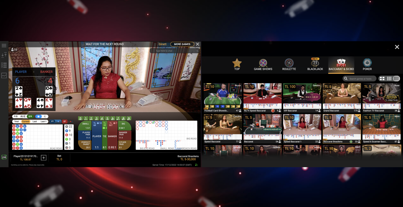 Site oficial do Bacará - Baccarat